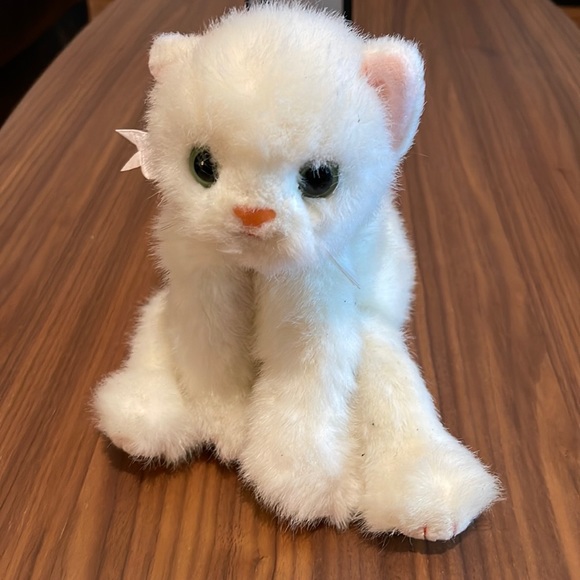 Ty | Toys | Ty Beanie 996 Kitty Crystal White Cat Green Eyes Plush ...